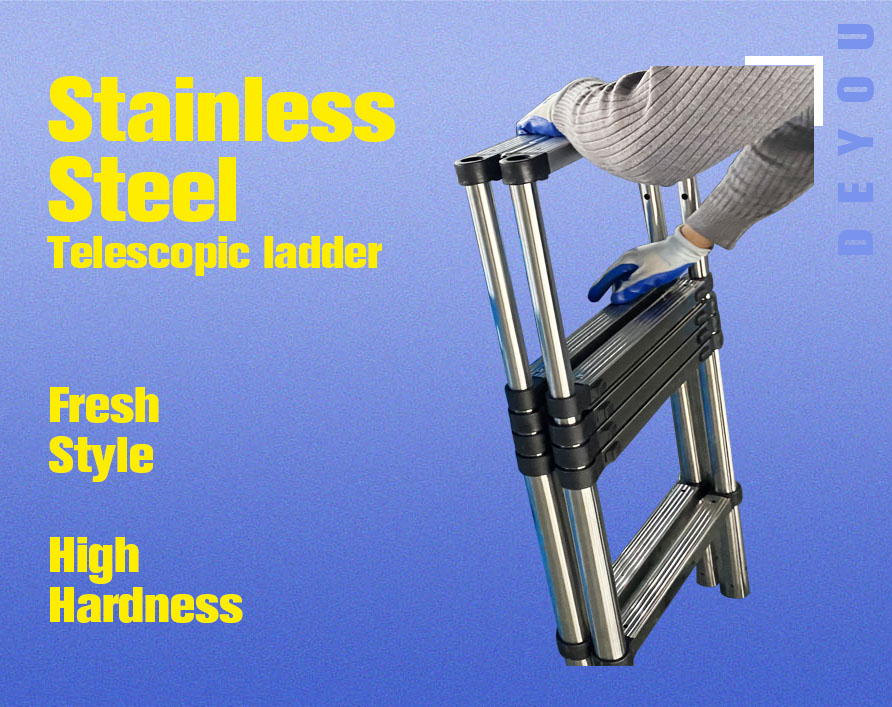 The world's first stainless steel telescopic ladder! | DEYOU ladder ...